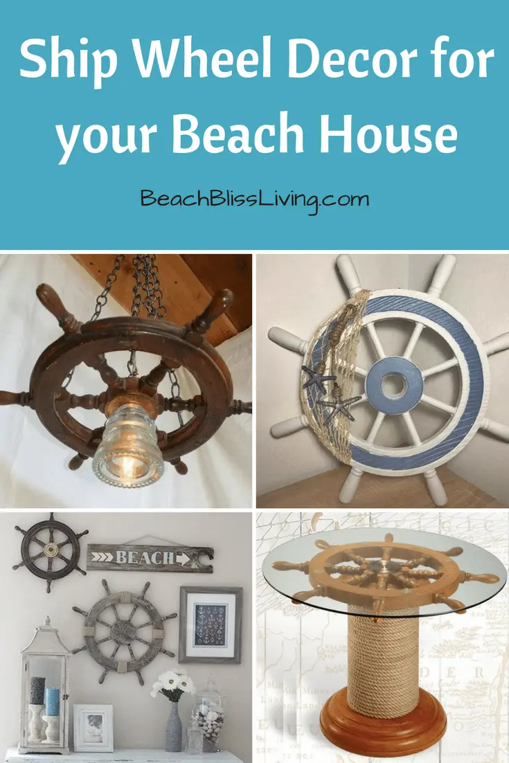 ship wheel decor for your beach house - Beach Bliss Living